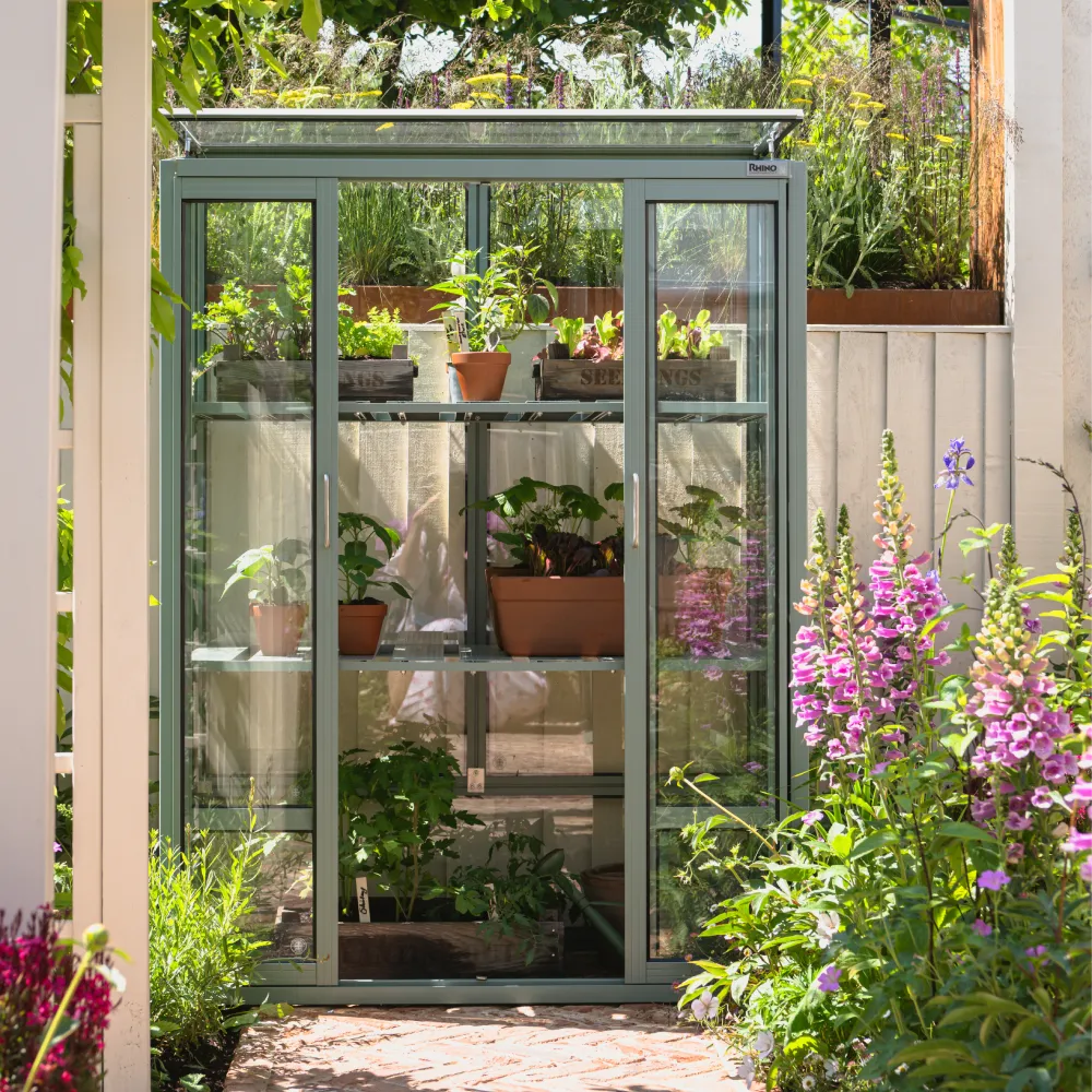 Small Greenhouse Lean To Mini Greenhouse With Shelf Grey 4 X 2